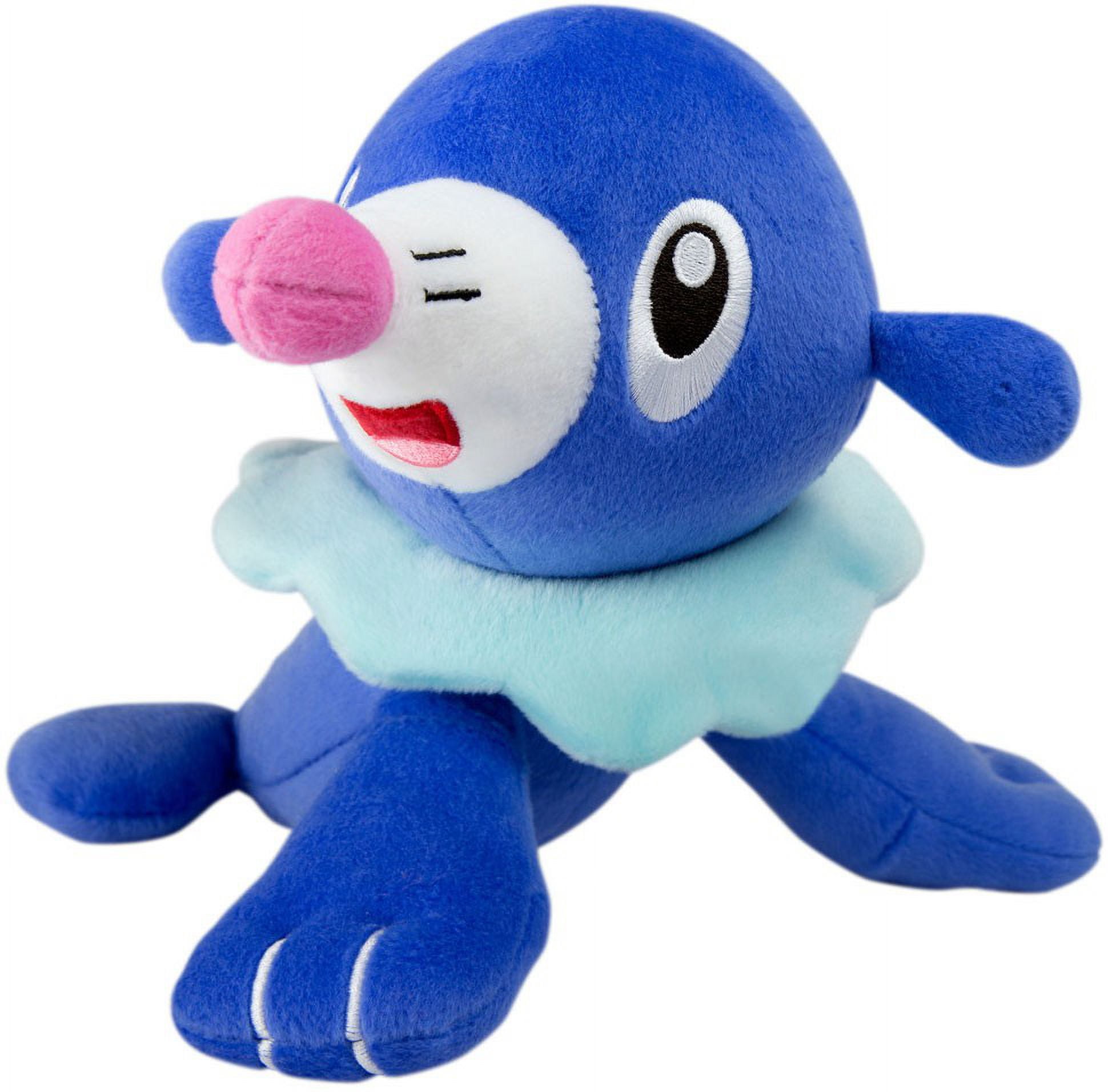 Pokemon Popplio 8-Inch Plush Toy with Open Mouth - Hand Wash Only Stuffed Doll Merchandise ...