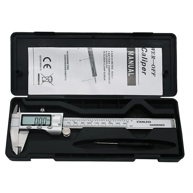 TON09 6-Inch 150mm Stainless Steel Electronic Digital Vernier Caliper ...