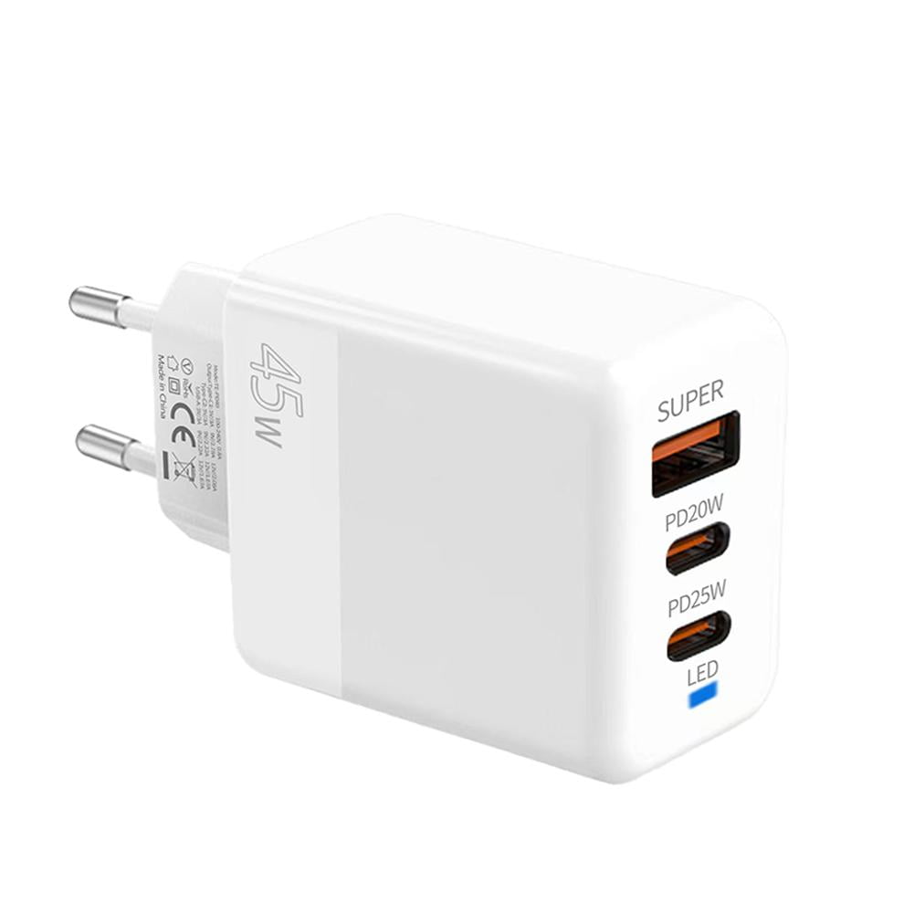 TONAIN 2USB Type-C lti-port Charger 3-ports Fast Charging Head 220V ...