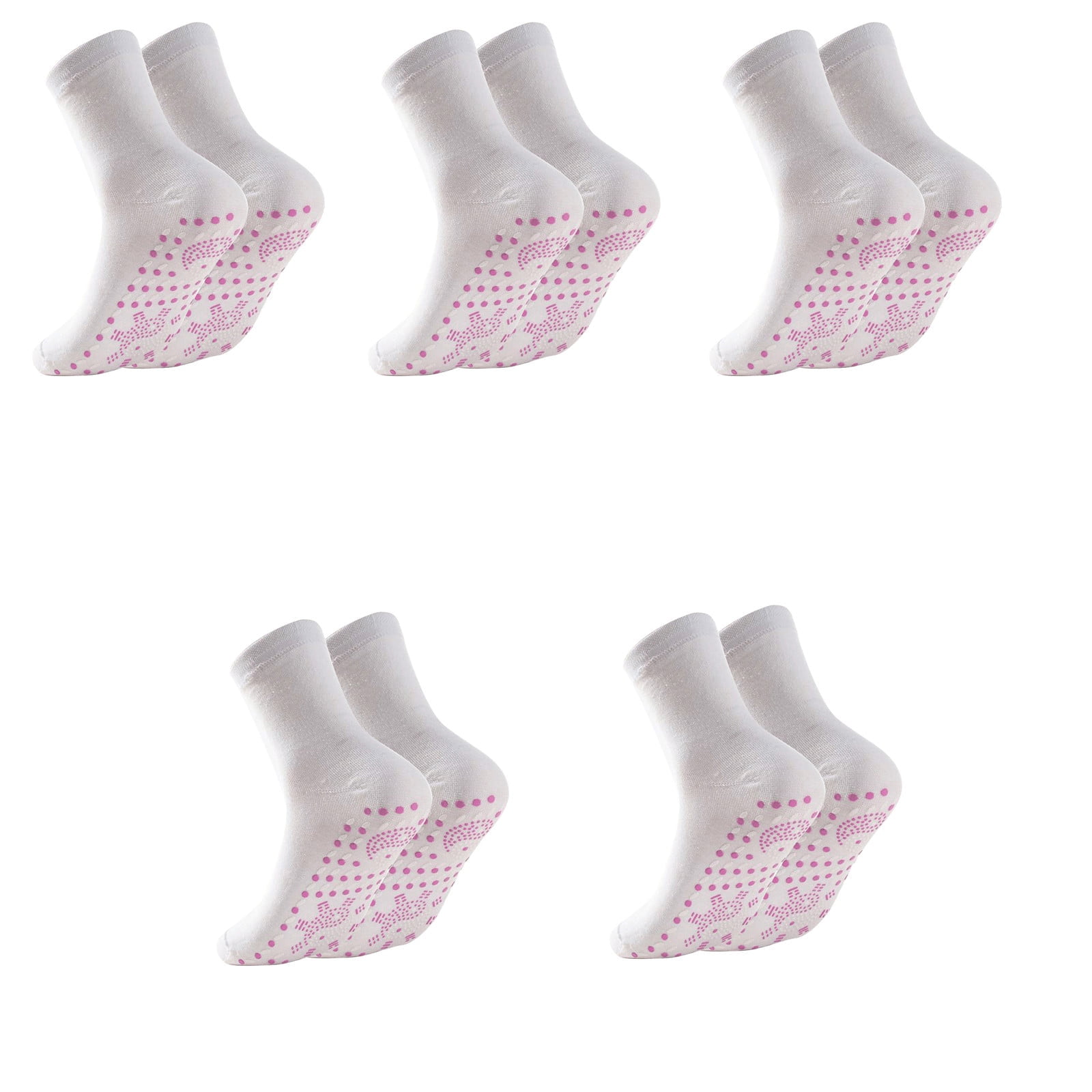 TONAIN 5 Pairs Tourmaline Acupressure Self-Heating Shaping Socks ...
