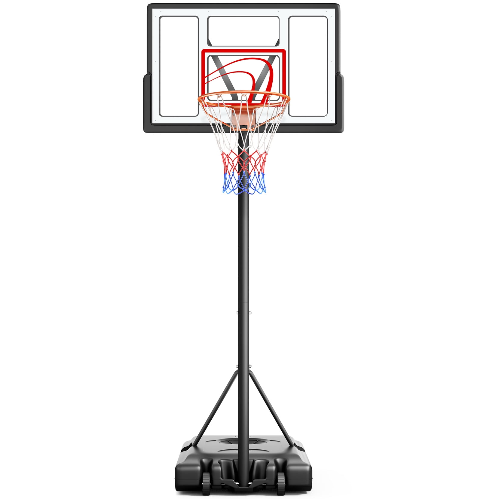 TONBUX Adjustable Basketball Hoop Outdoor 10FT, Basketball Portable ...
