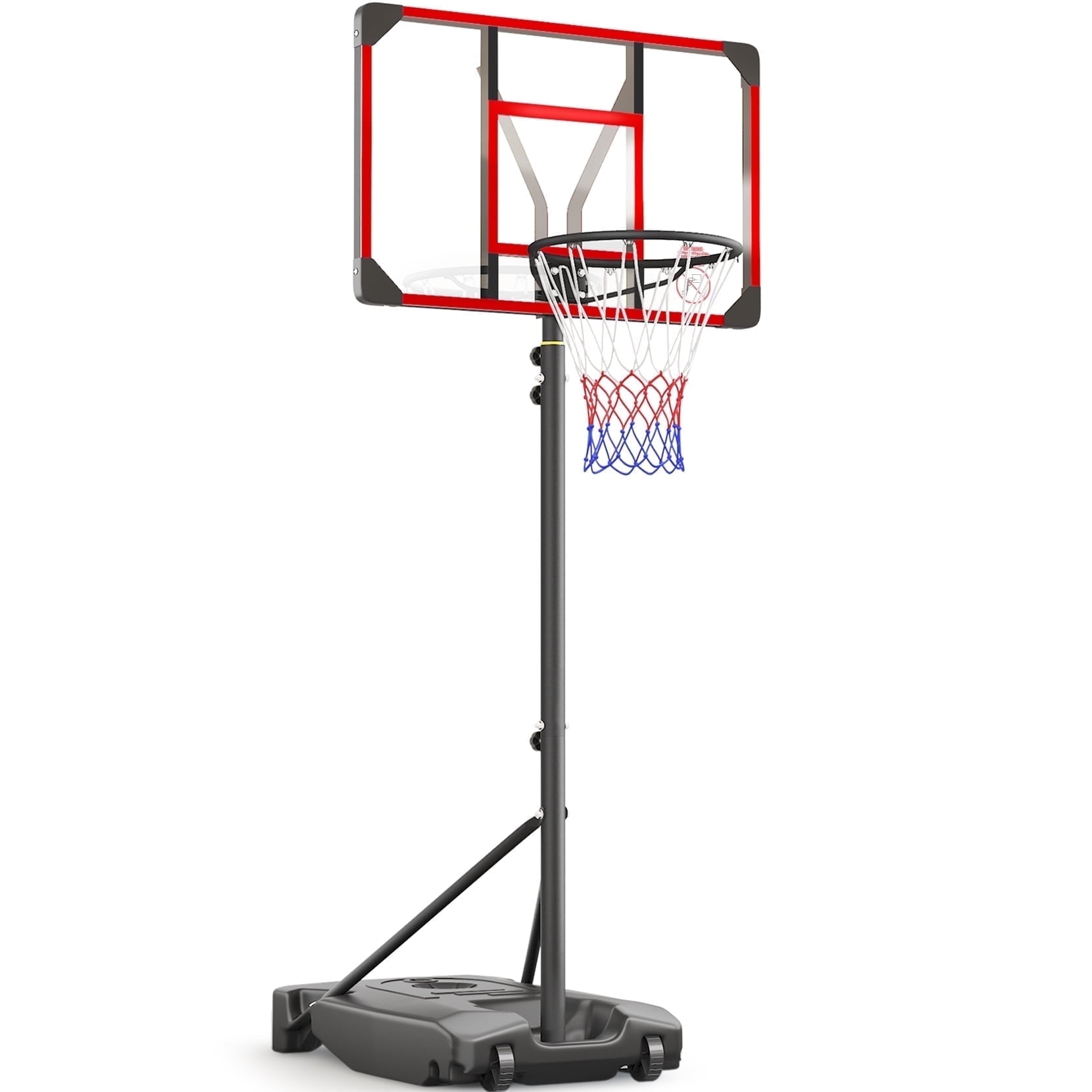 TONBUX Kids Basketball Hoop Outdoor 4.82-8.53ft Adjustable, Portable ...