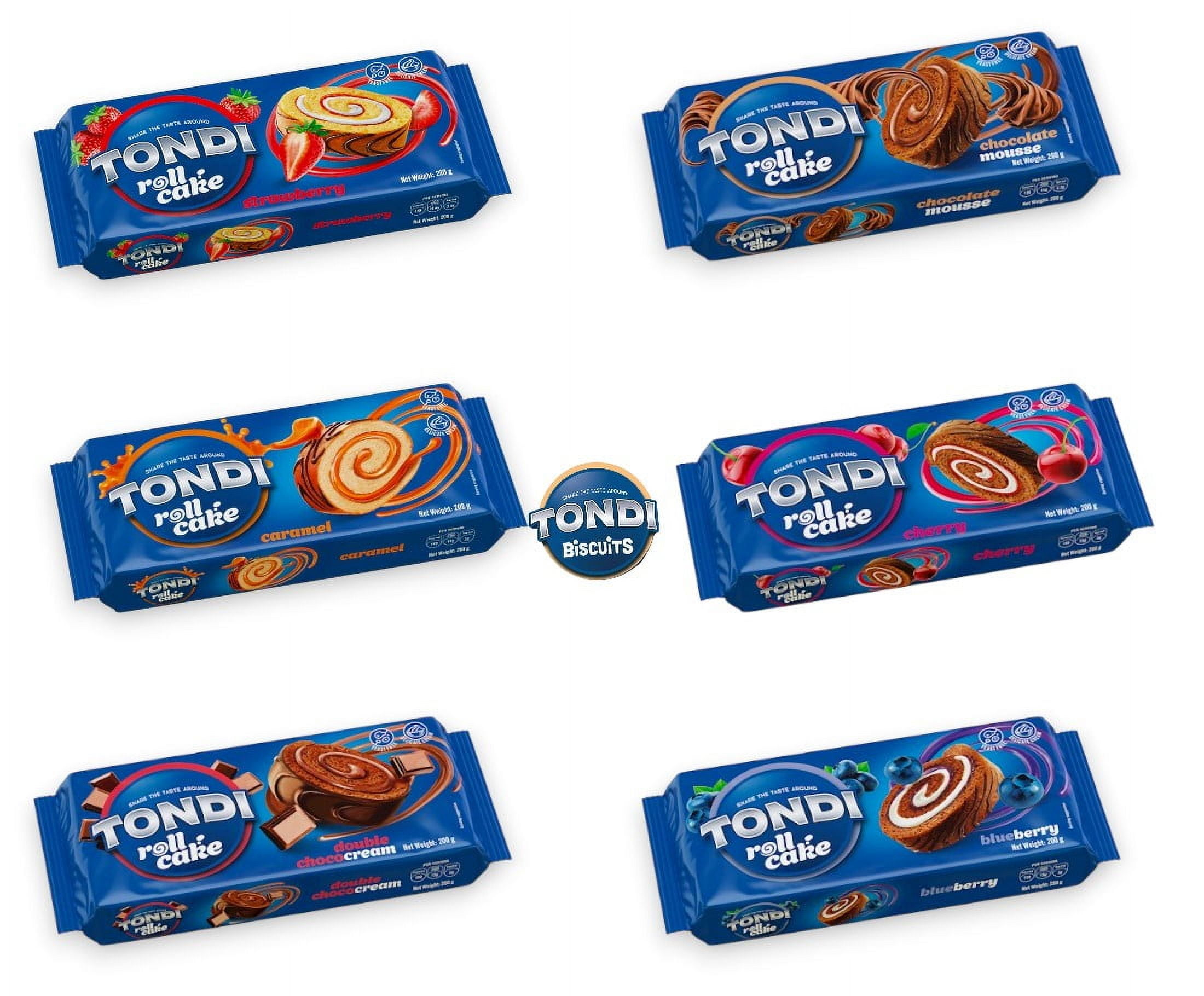 TONDI Roll Cake's with 6 Pack with Different Variety Filings 7oz/each ...