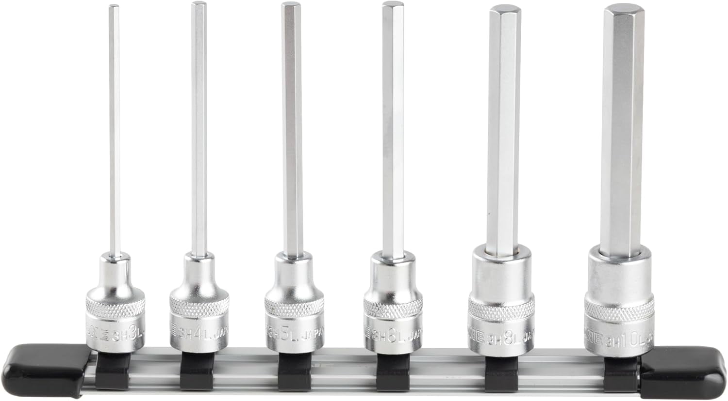 TONE Long Hex Socket Set with Socket Holder HH306L 3/8" Inch Drive 6 ...