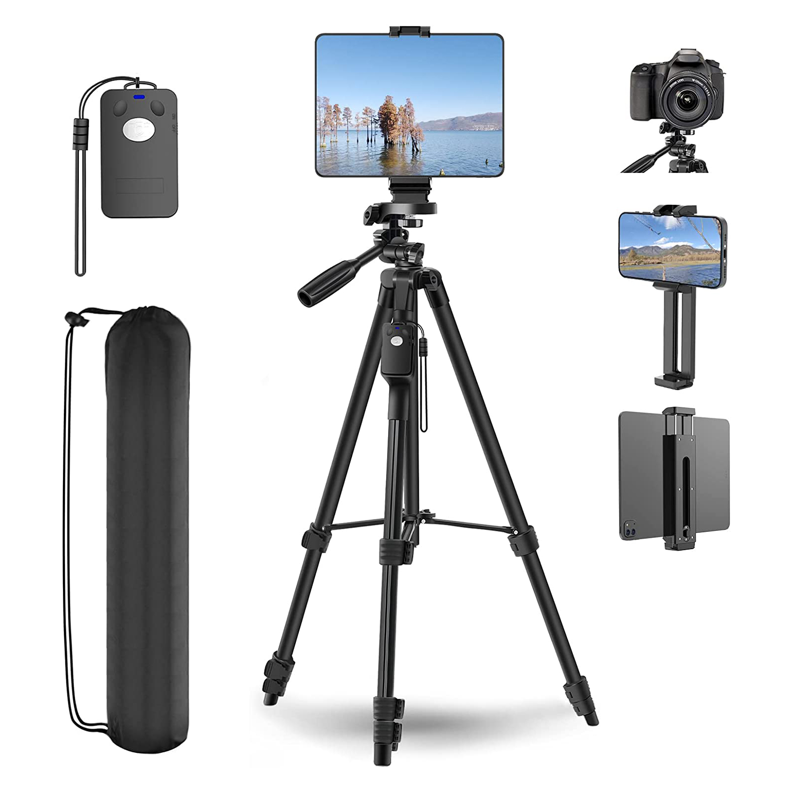 Phone Tripod, UBeesize Portable and Adjustable Camera Stand Holder with ...