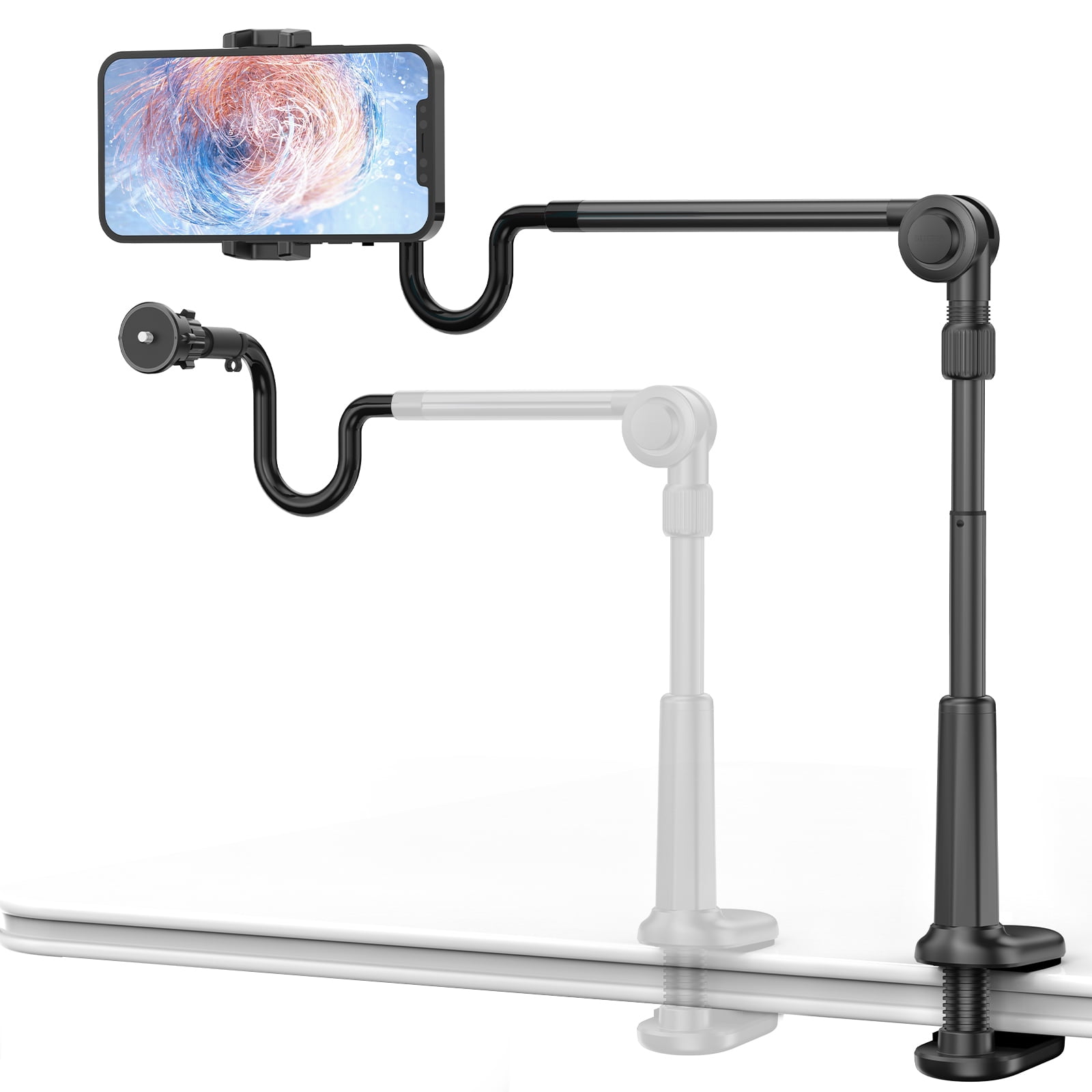 TONEOF Gooseneck Phone Holder Support for Bed Webcam Stand Lazy Bracket ...