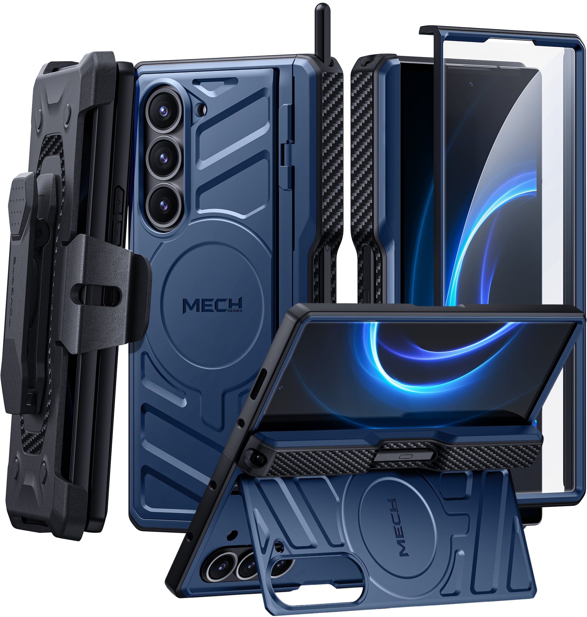 TONGATE Blue Hard Shell Rugged Cell Phone Case for Samsung Galaxy Z ...