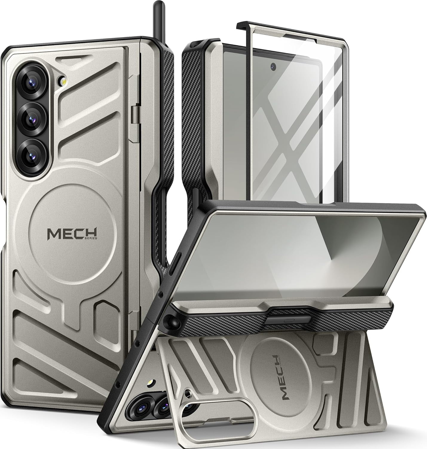 TONGATE Magnetic for Z Fold 6 Case with S Pen Holder & Stand ...