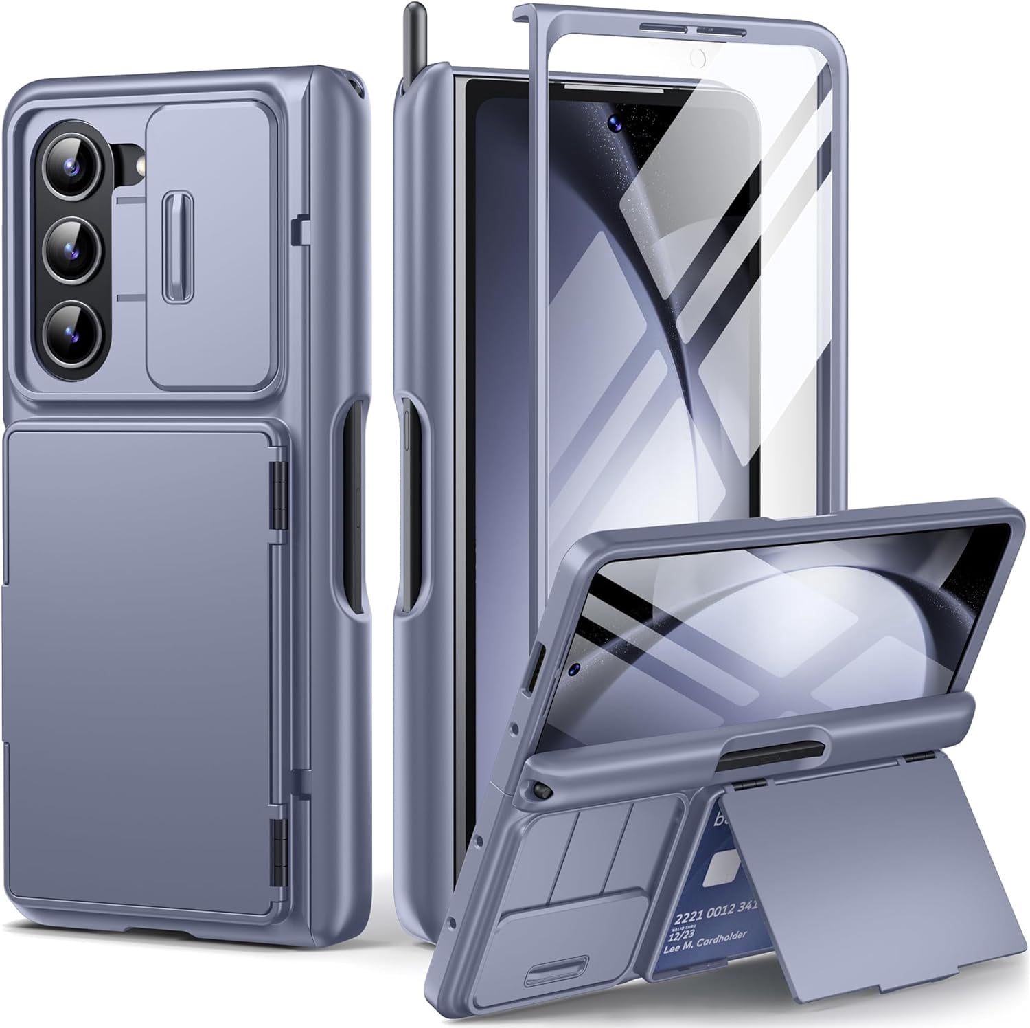 Tongate Hard Shell Wallet Cell Phone Case Kit for Samsung Galaxy Z Fold ...