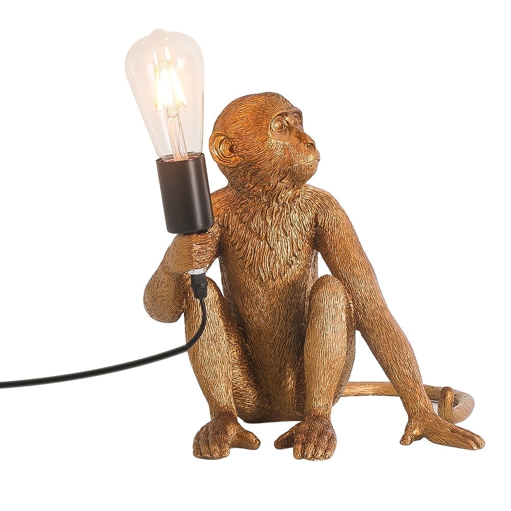 Elinkume Monkey Table Lamp, Resin Design Table Lamp, Bedroom, Living ...