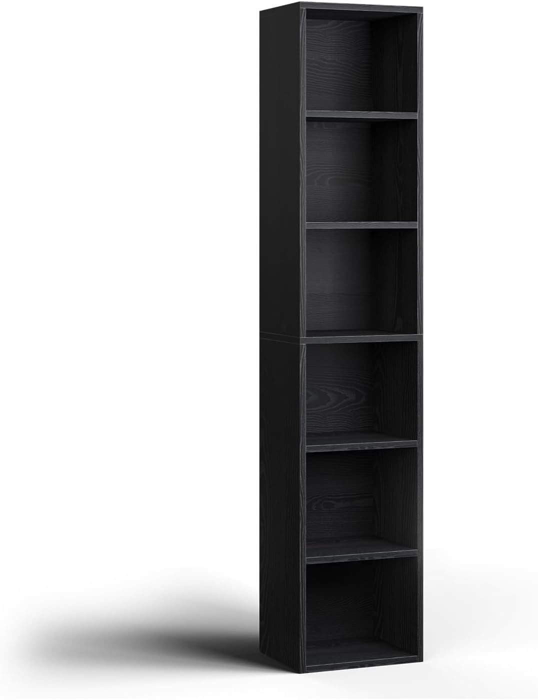 TONGW 71.5" Tall Narrow Bookshelf, 6 Tier Floor Standing Bookcase, Open ...