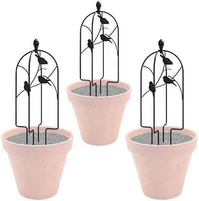 TONGW 84492 Perching Birds Folding Pot Trellises, 24" H, Pack of 3 ...