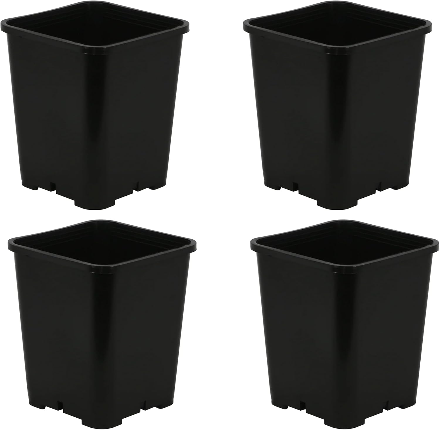 TONGW Pro Premium Black Square Pot – 7" x 7" x 9" | Heavy-Duty Plastic ...
