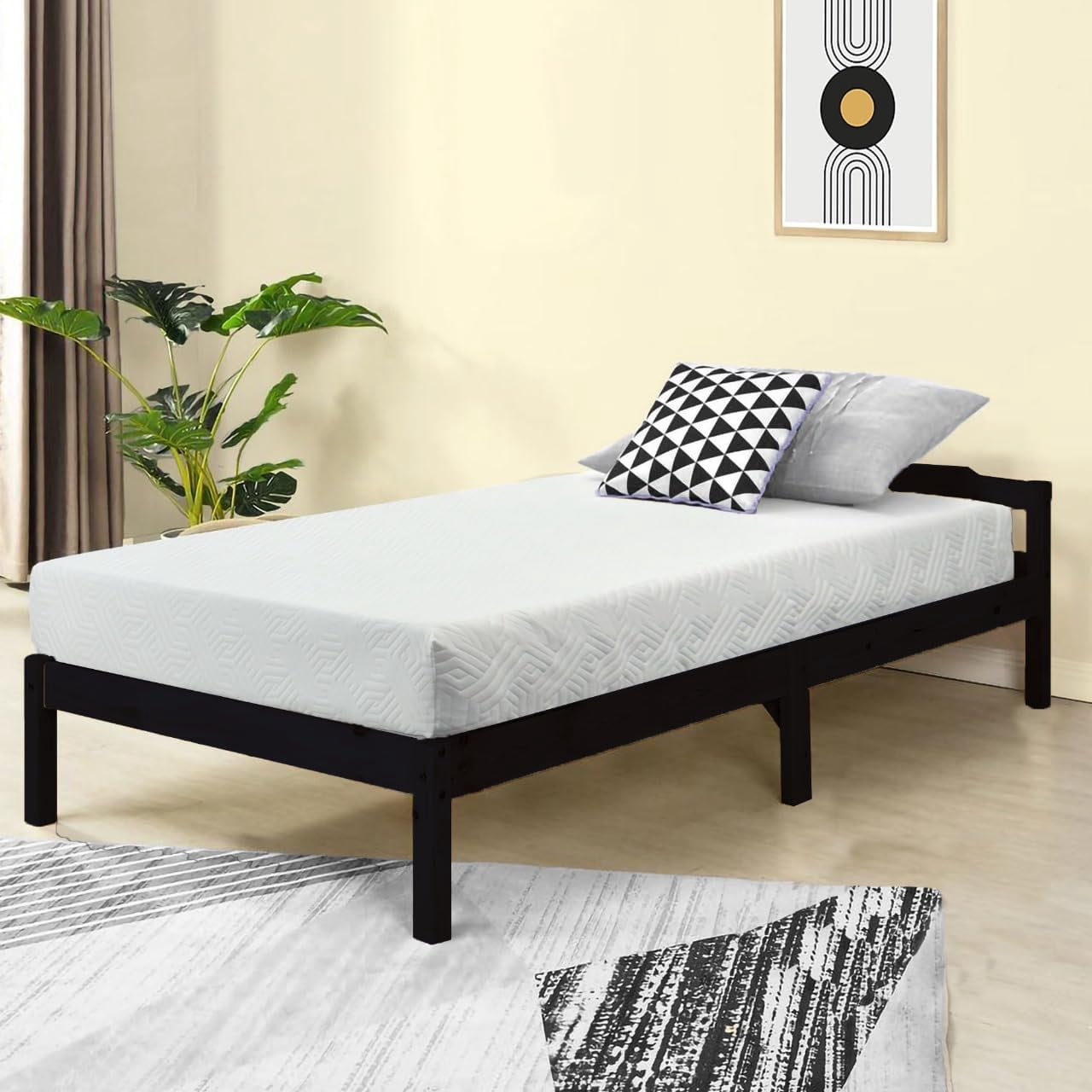 TONGW2 Sided Twin Size Cool Mattress with Gel Topper, Fiberglass Free ...