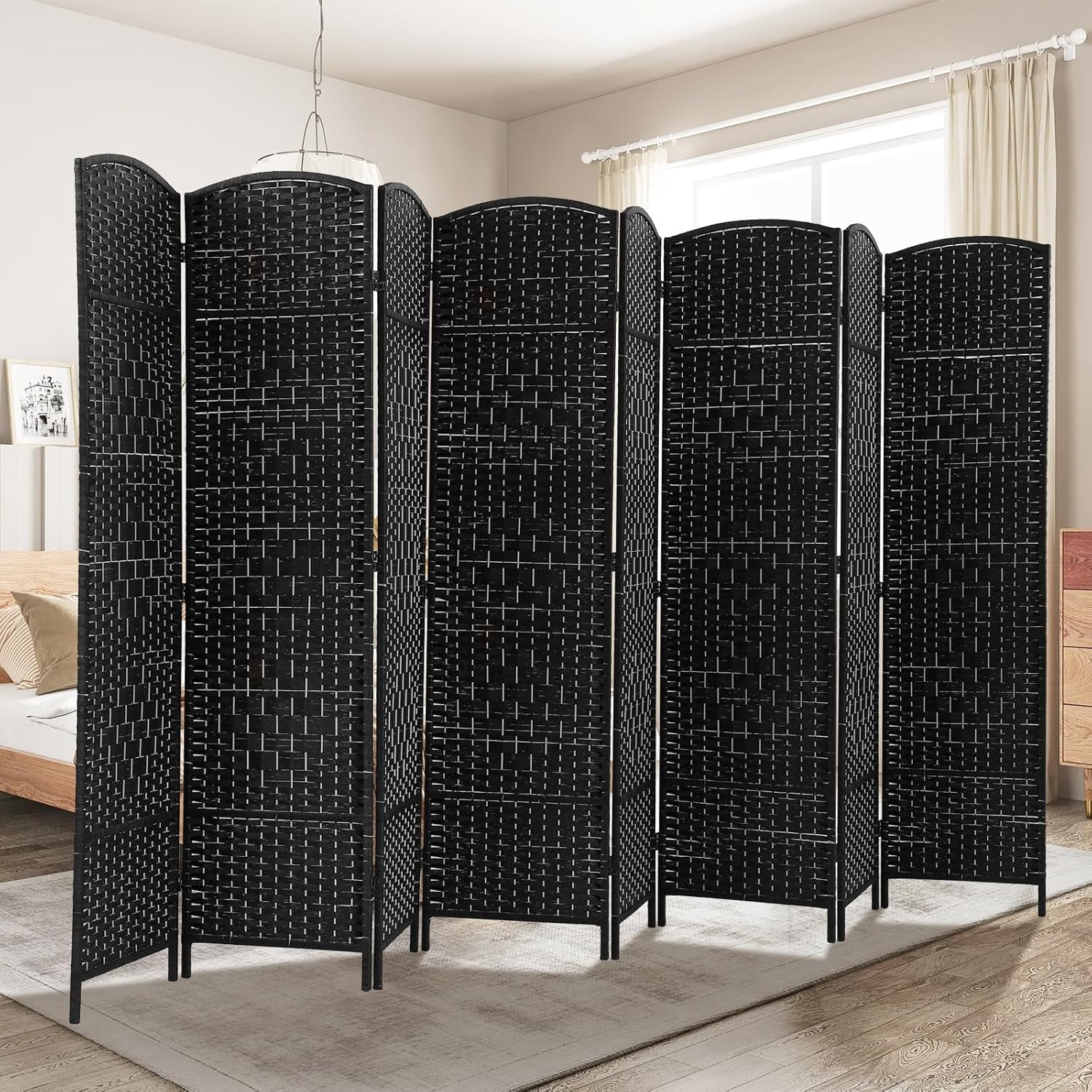 TONGW8 Panel Room Divider Folding Privacy Screens 6 FT Tall Wall ...