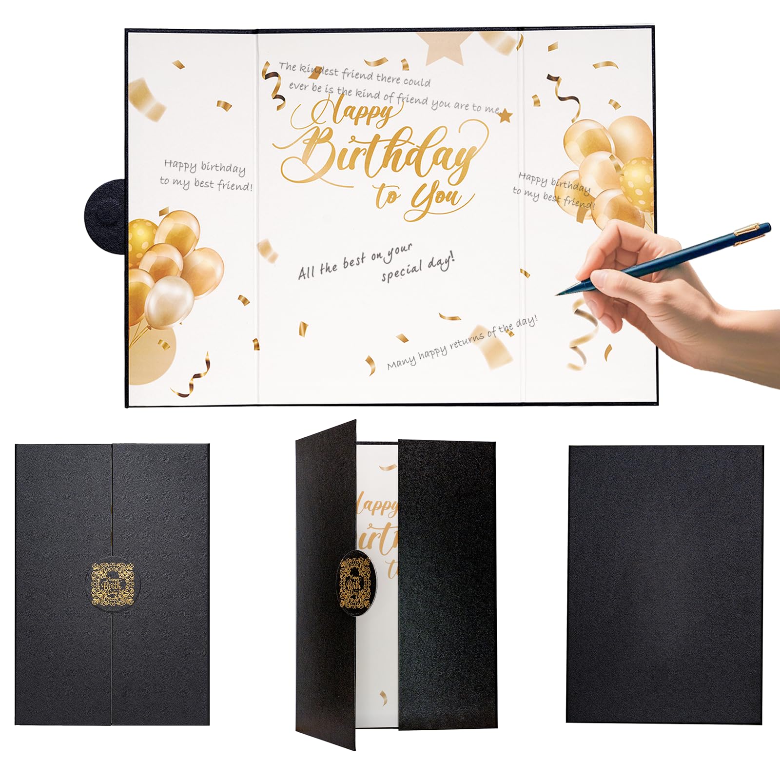 TONGXI Universal Birthday Decorations DHF10 Guest Book for Women Men ...