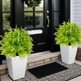 TONGYIJIA Outdoor Artificial Fern Bush, 19 inch Greenery Pick with ...