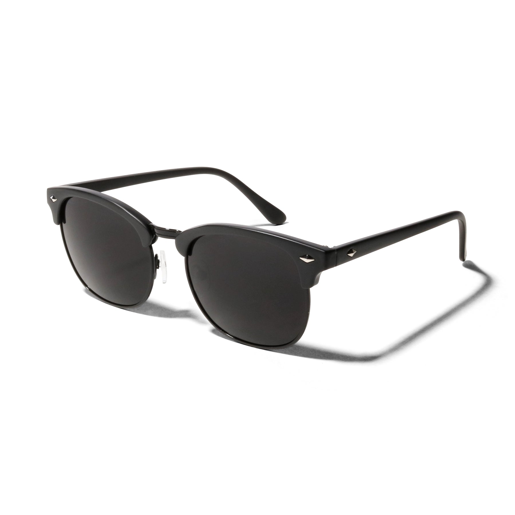 Women's Semi Rimless Round Sunglasses Metal Trim Detail Lens 57mm ...