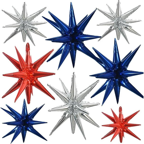 TONIFUL 4 Pcs 22inch 4D Huge Gold Star Balloons Explosion Star Mylar ...