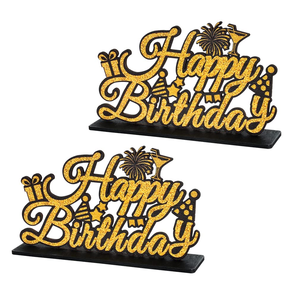 TONIFUL Letter Happy AJH3 Birthday Sign Centerpieces for Table Birthday ...