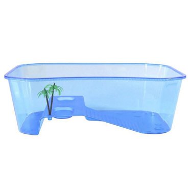 4 Pcs Mini Portable Fish Tank Reptile Aquarium Small Plastic Container ...