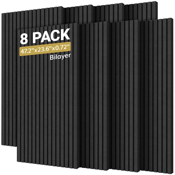 TONOR 8-Pack Bilayer Acoustic Panels Large Self-adhesive, 47.2'' * 23.6 ...