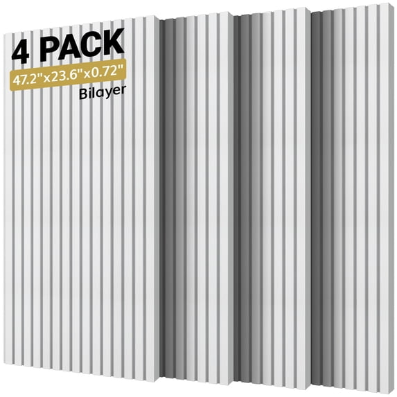 TONOR Dual-Layer Thickened Acoustic Wall Panels Self Adhesive, 4 pack ...