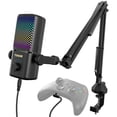 TONOR Xbox Microphone Set, RGB Condenser Streaming Mic with 30H Battery ...