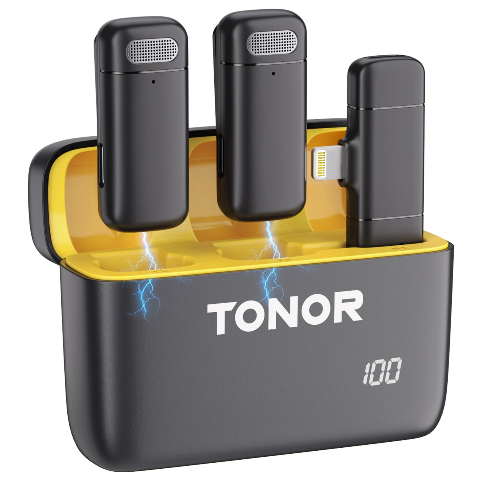 TONOR Wireless Lavalier Microphones, Portable Lapel Mini Microphone ...
