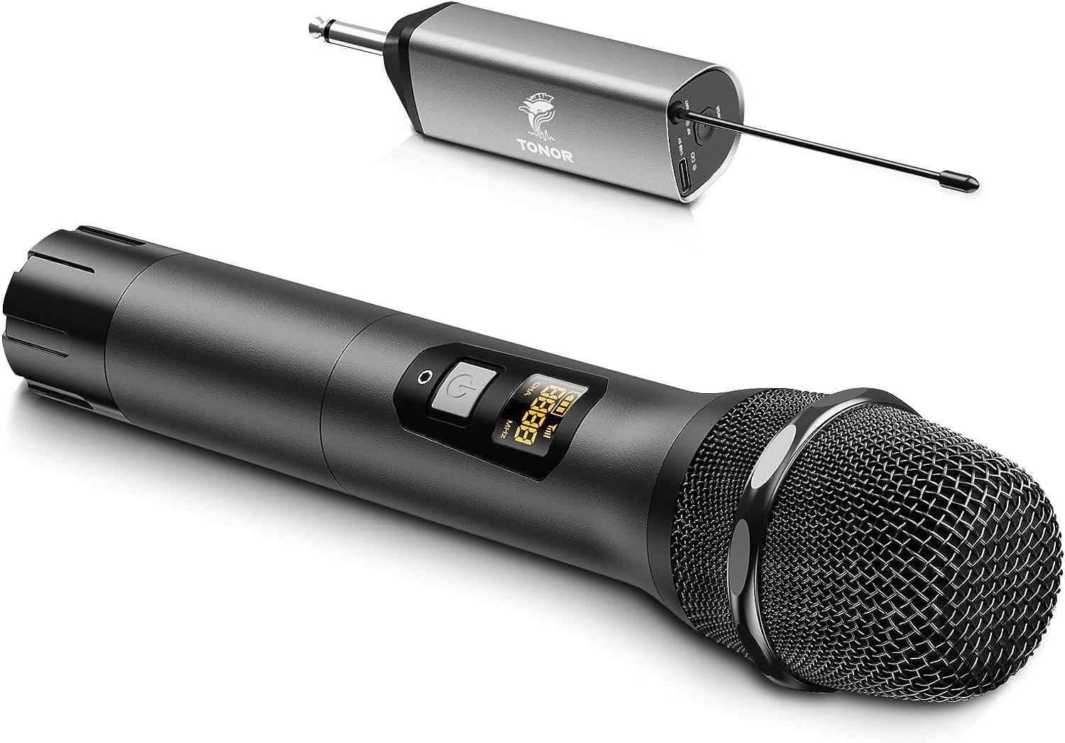 TONOR Wireless Microphone, UHF Metal Cordless Handheld Mic System with ...
