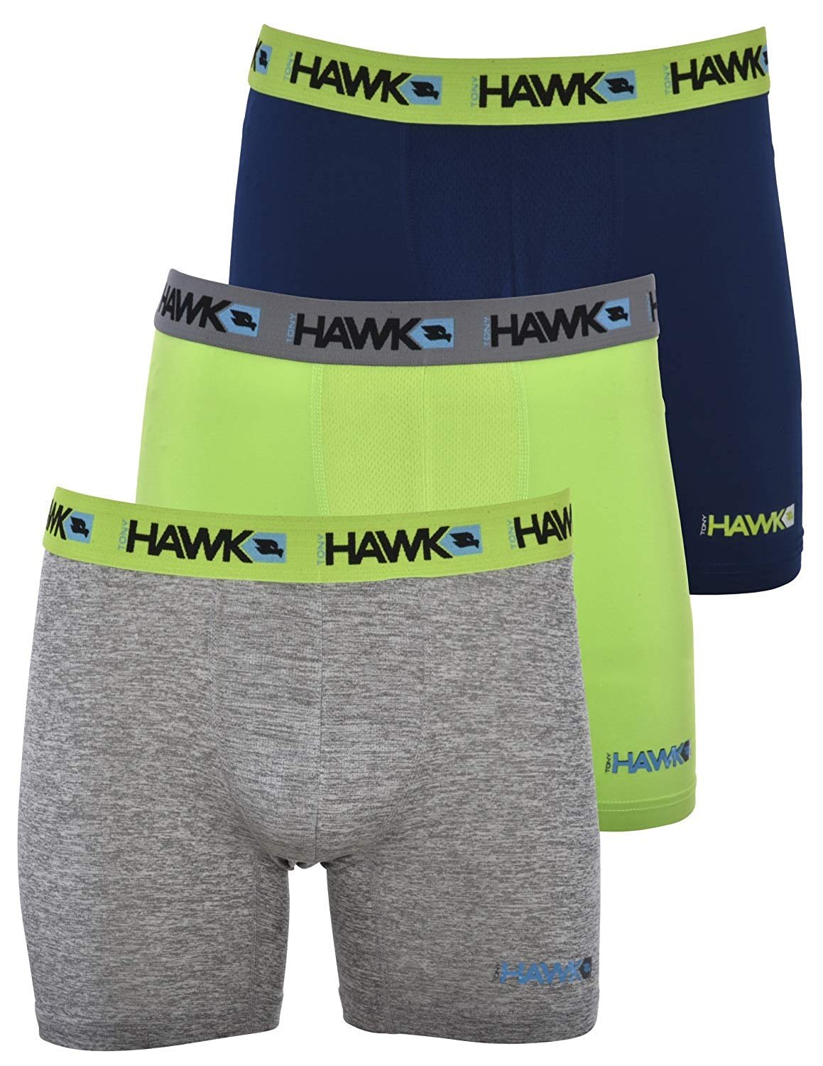 TONY HAWK Mens Performance Underwear - 3-Pack Stretch Performance Boxer ...