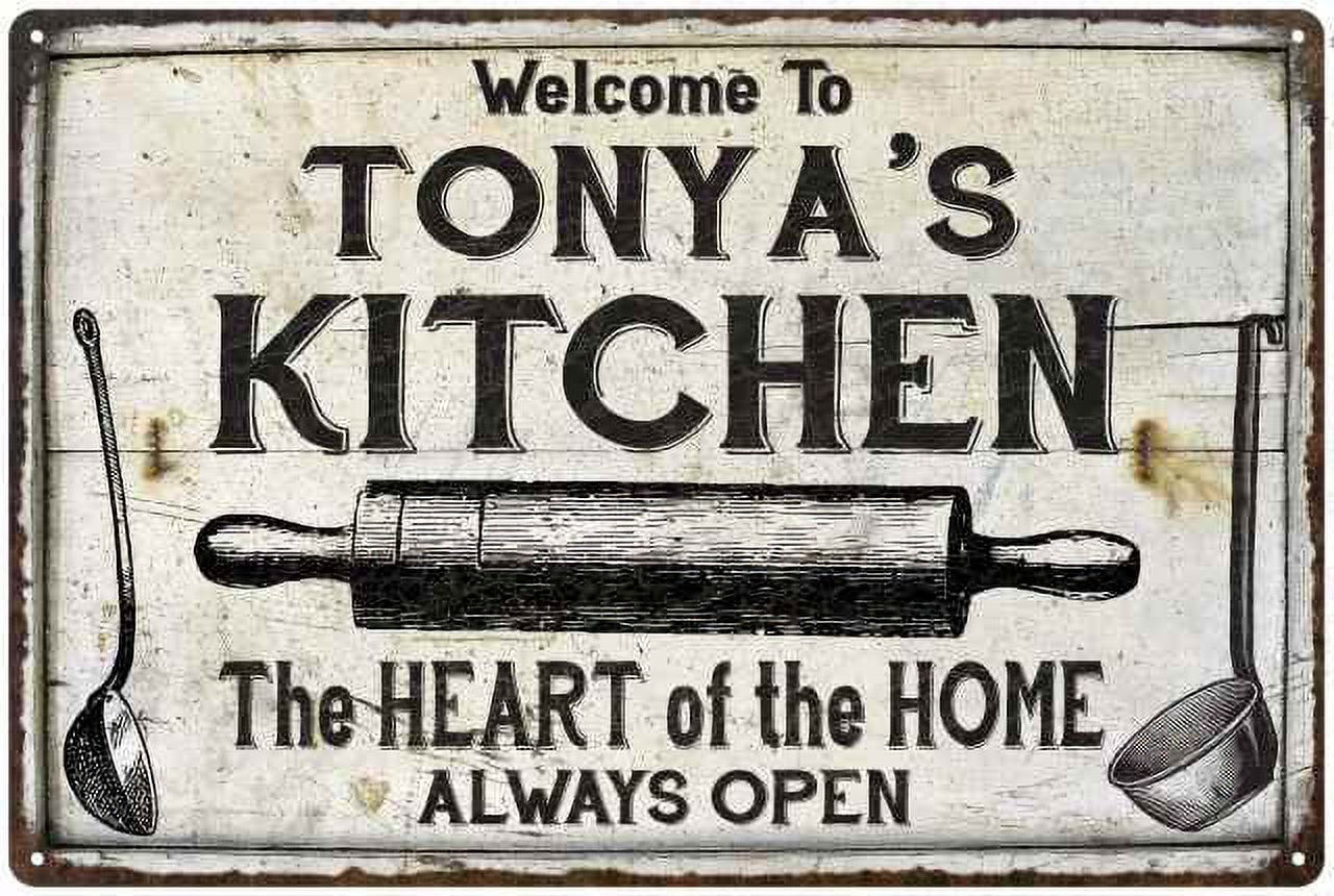 TONYA'S Kitchen Farmhouse Sign Gift 8x12 Metal 208120033212 - Walmart.com