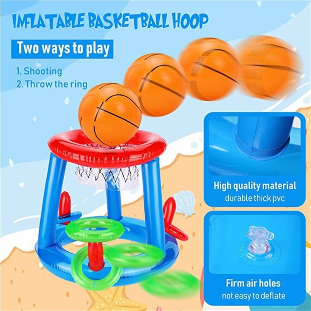 TOOCV New Inflatable Basketball Stand Water Pool Interactive Shooting ...