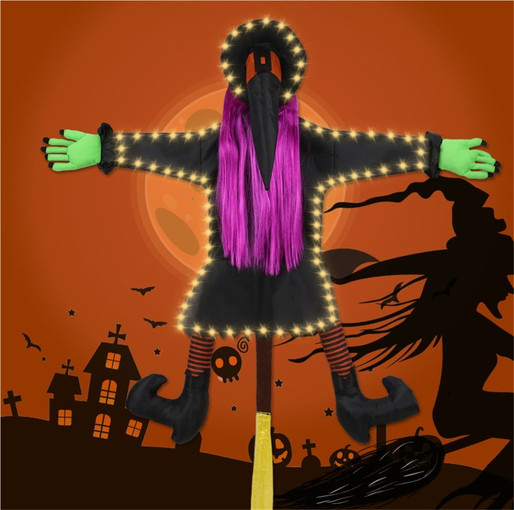 TOOCV Witch Halloween Decorations, Large Crashing Witch into Tree ...