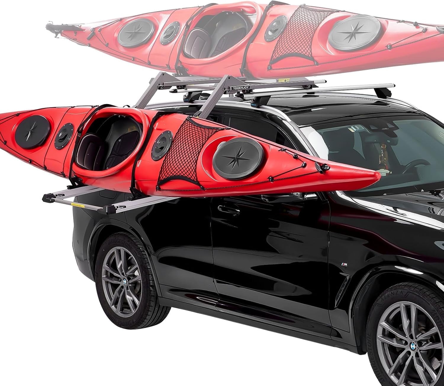 TOOENJOY Elevate Lift Assist Roof Rack, SUV Bike Kayak Carrier ...