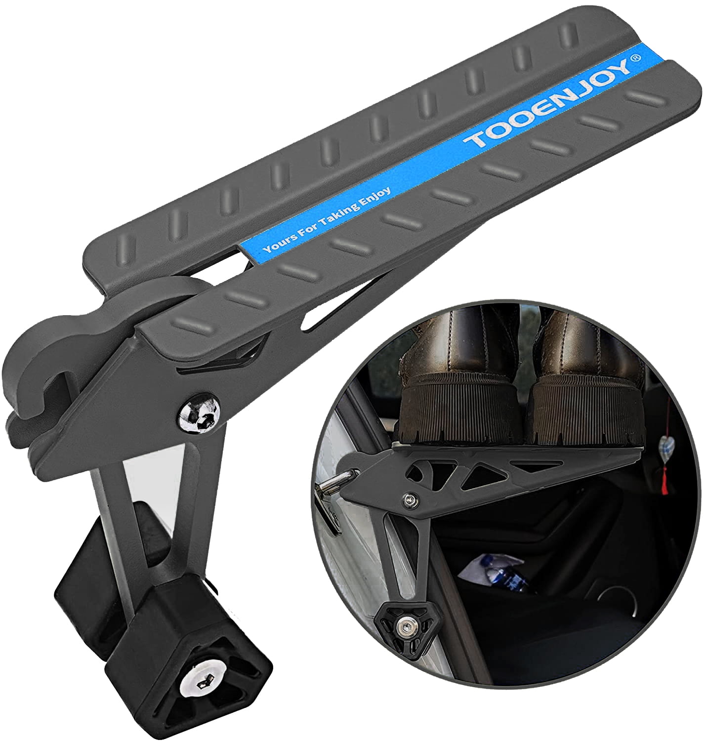 TOOENJOY Universal Fit Car Door Step, Foldable Roof Rack Door Step up ...