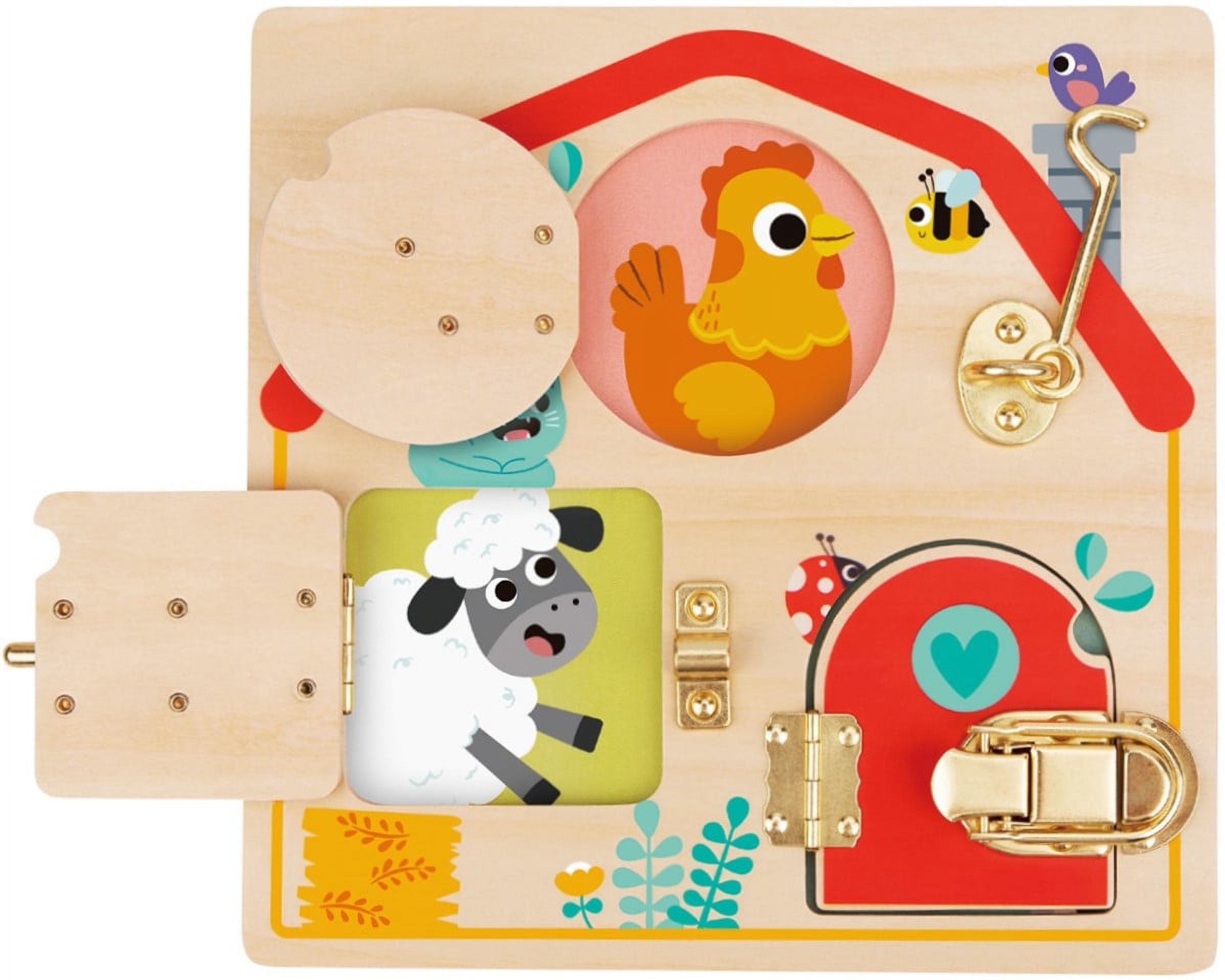 TOOKYLAND Activity Board with Latches - Fine Motor Skills Developmental ...