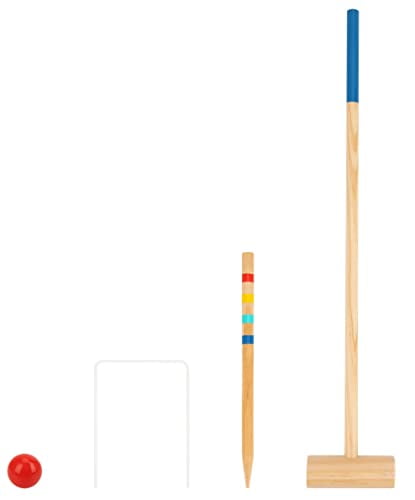 TOOKYLAND Kids Wooden Croquet Set - 17pcs - 4 Player Game Set with ...