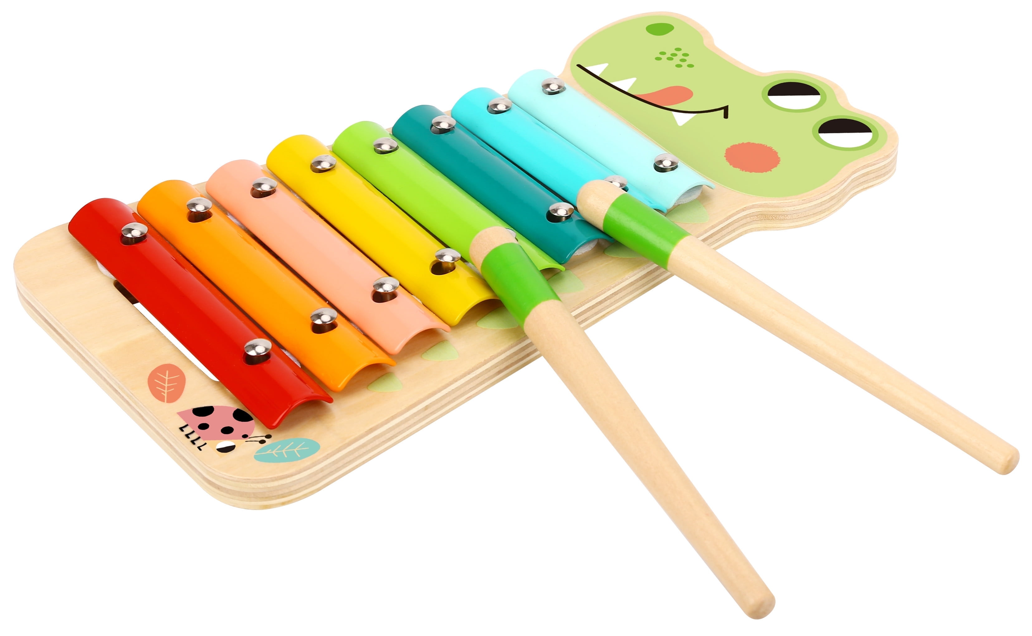 TOOKYLAND Wooden Alligator Xylophone Toy - 3pcs - Pretend Musical ...