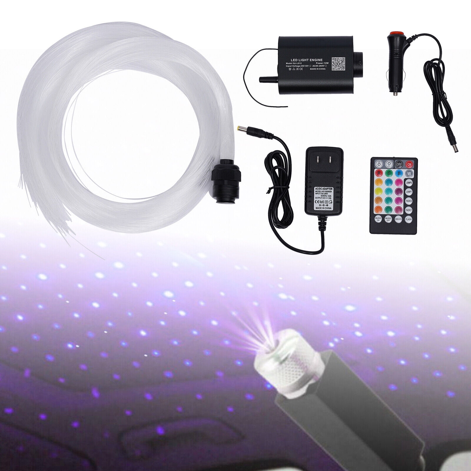 TOOL1SHOoo 12V Car Headliner Star Light Kit Roof Ceiling Lights Fiber ...