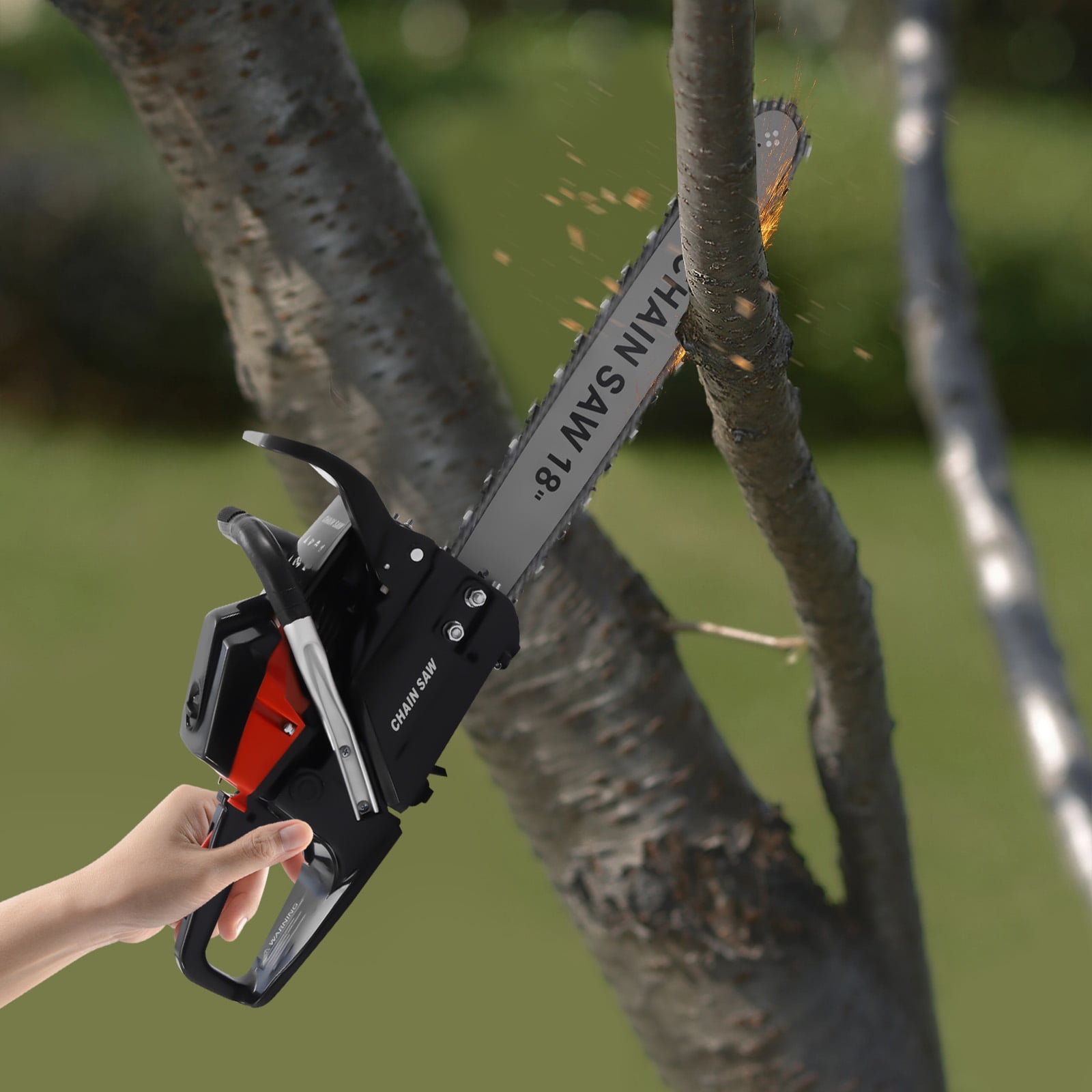 TOOL1SHOoo 2 Stroke 58cc 4.4HP Gas Chainsaw Gasoline Powered Chain Saw ...