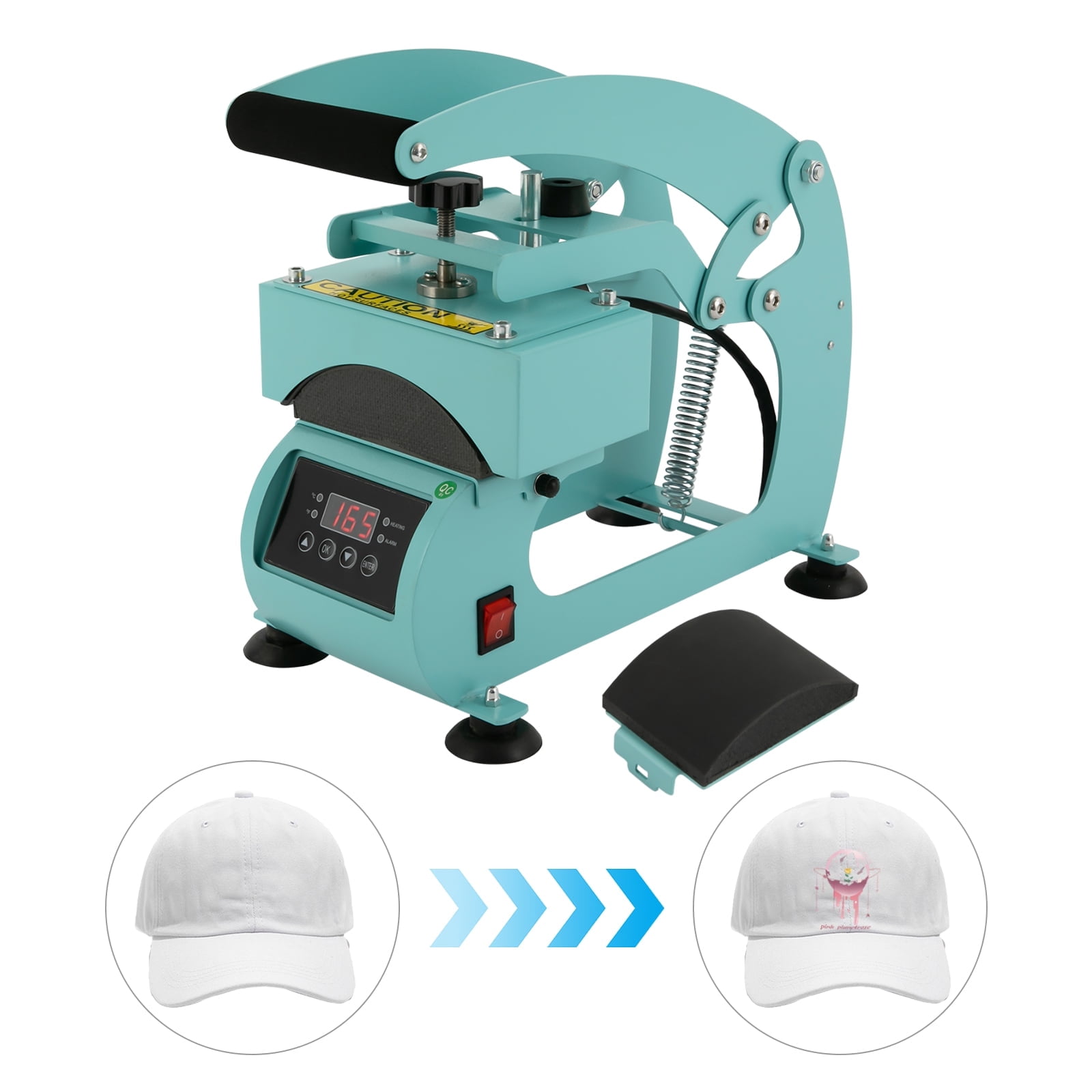 TOOL1SHOoo 2 in 1 Hat Heat Press 14.57 x 8.26 x 12.2 inch Machine with ...