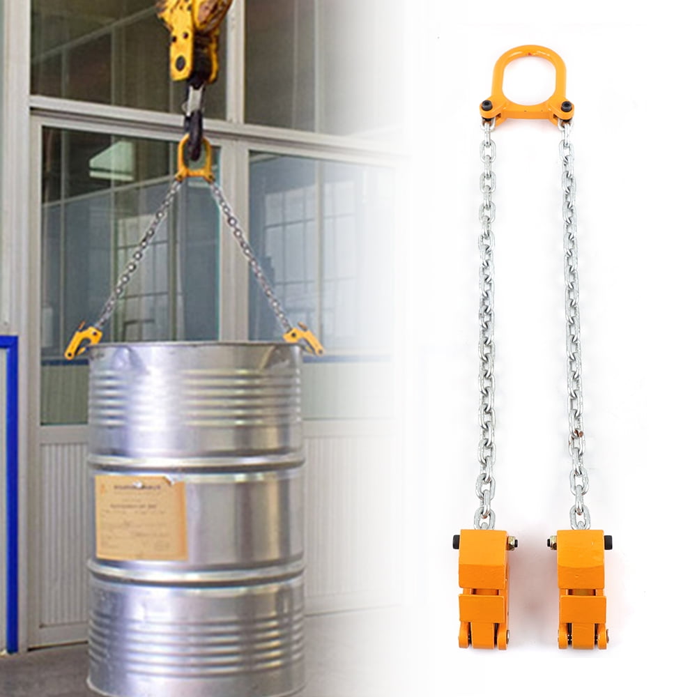 TOOL1SHOoo 2000 lbs Chain Drum Lifter Yellow Fiber Durable Vertical ...