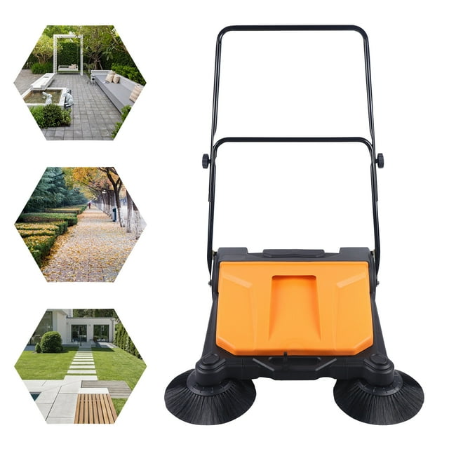 TOOL1SHOoo 26 Inch Industrial Manual Push Sweeper Walk-Behind Floor ...