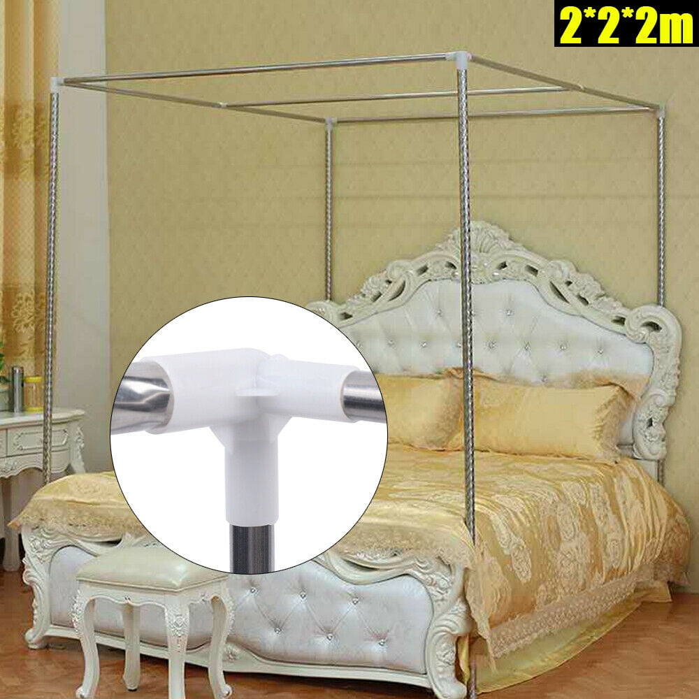 TOOL1SHOoo 4 Corner Bed Canopy, Stainless Steel, Mosquito Netting Frame ...