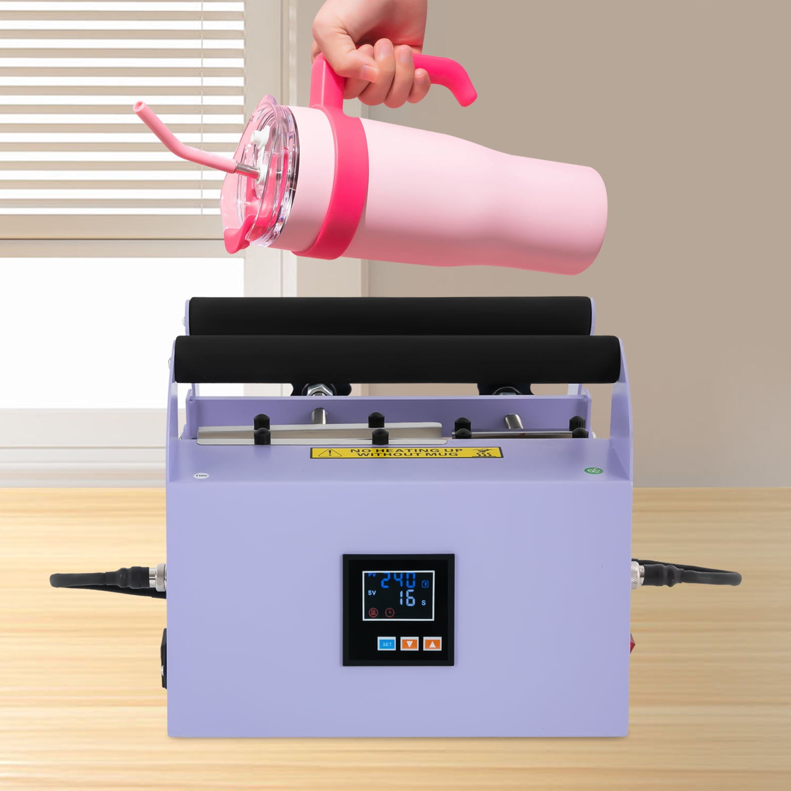 TOOL1SHOoo 40oz Car Cup Mug Heat Press Machine 500W 110V - Walmart.com