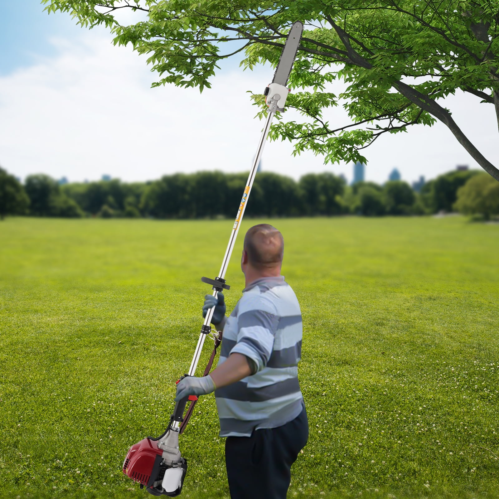 TOOL1SHOoo 42CC 4-Stroke Gas Powered Pole Saw Tree Pole Pruner Tree ...