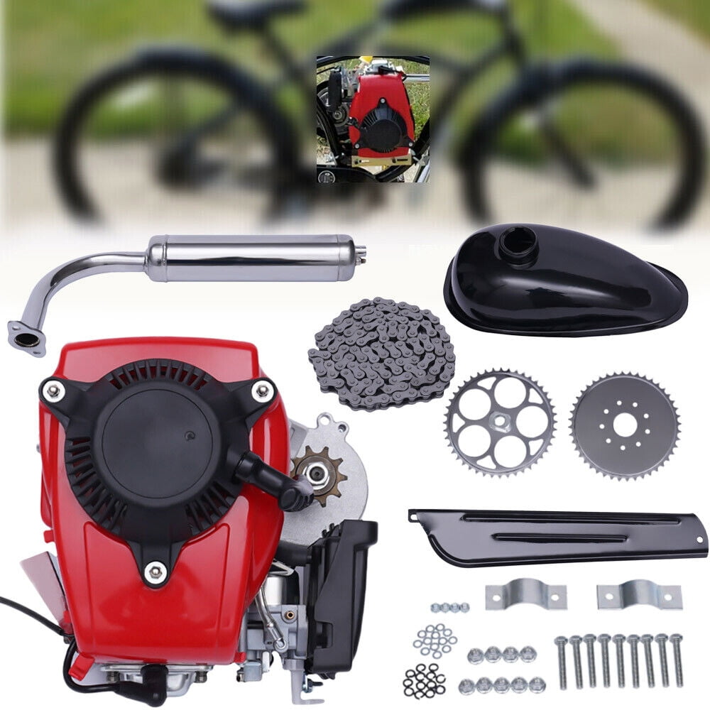 TOOL1SHOoo 49CC Gas Petrol Bicycle Motorized Bike Engine Motor Kit Chain Scooter 4-Stroke ...
