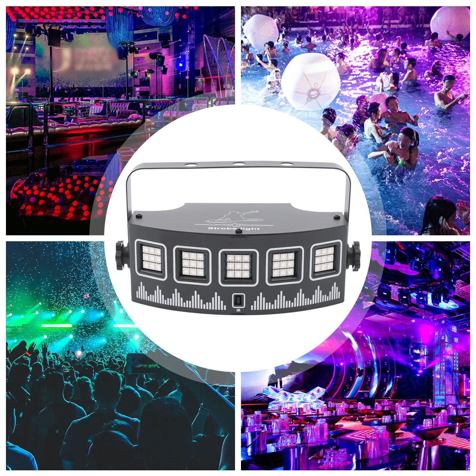 TOOL1SHOoo 7 Colors LED Light DJ Projector Disco Stage Lighting Light ...
