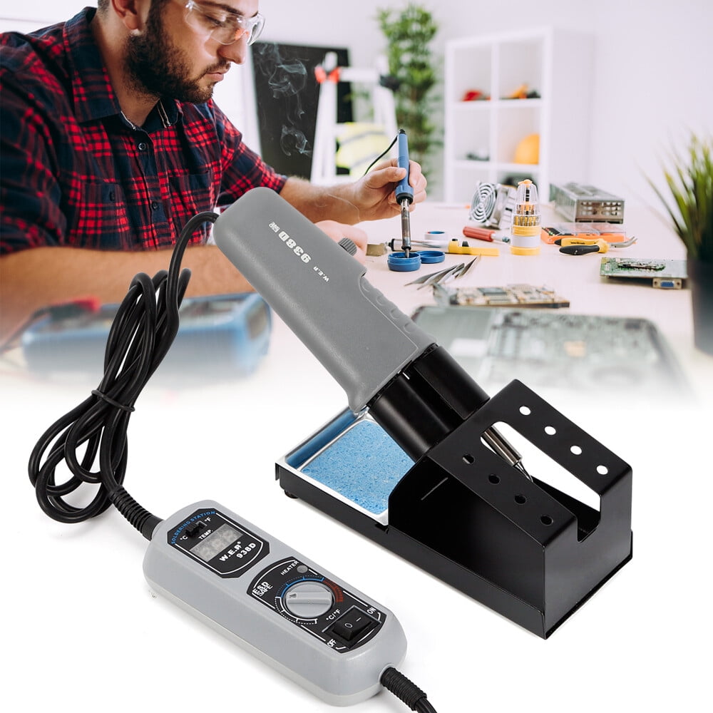 TOOL1SHOoo 938D Portable Hot Tweezers Mini Soldering Station with LED ...